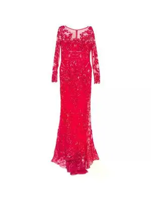 Zuhair Murad Lace-embellished Fishtail Gown - Pink