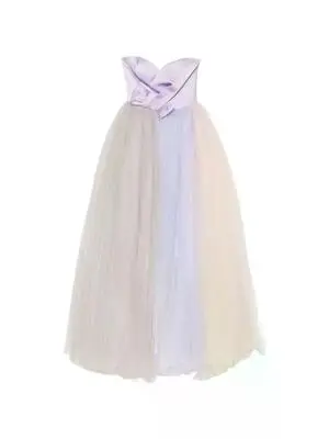 Viktor & Rolf Strapless Rainbow Tulle Gown