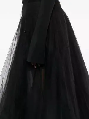 Monique Lhuillier Illusion Tulle Overlay Skirt