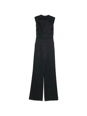 Elie Saab Satin-finish Sleeveless Jumpsuit
