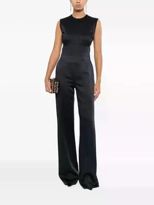 Elie Saab Satin-finish Sleeveless Jumpsuit