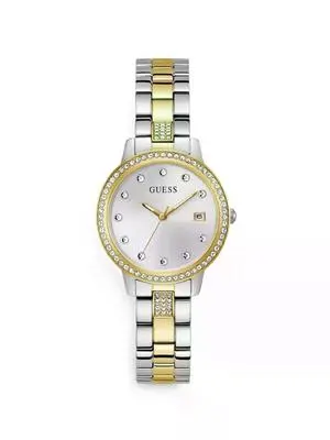 Guess Analogue Watch With Crystal Appliqué Detailing
