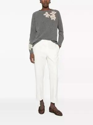 WHYCI MILANO Floral-applique Sweater