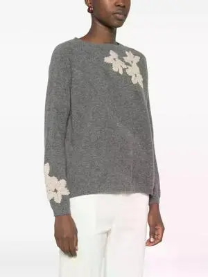 WHYCI MILANO Floral-applique Sweater