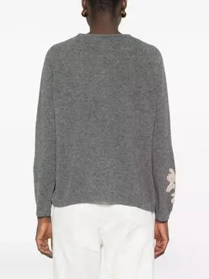 WHYCI MILANO Floral-applique Sweater