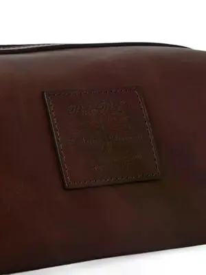 Polo Ralph Lauren Logo-patch Leather Wash Bag