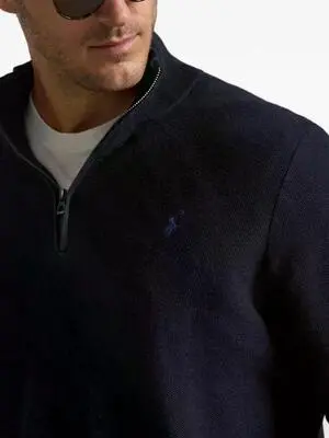 Polo Ralph Lauren Mesh-knit Quarter-zip Sweater