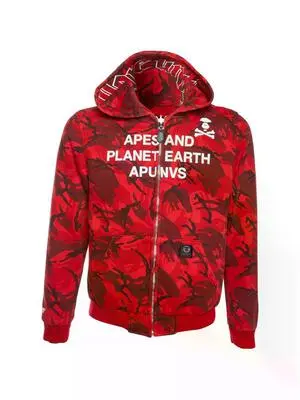 A BATHING APE Camouflage-print Reversible Jacket - Red