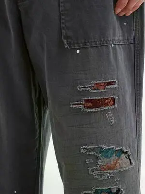 AFTERMATHS Paint-splatter Distressed-effect Jeans