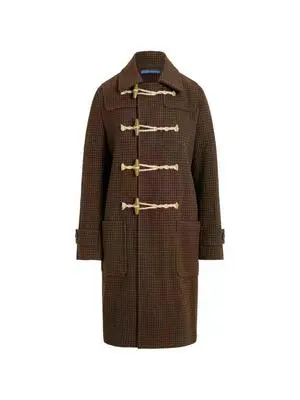 Polo Ralph Lauren Houndstooth Wool Toggle Coat