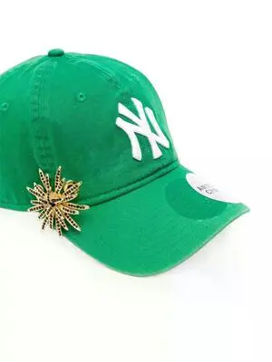 ANOTHER CHANCE Logo-embroidered Brooch-detail Baseball Cap
