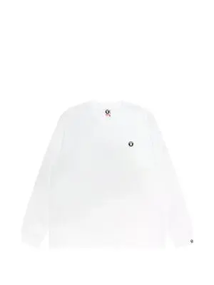 AAPE BY *A BATHING APE Logo-patch Long-sleeve T-shirt - White