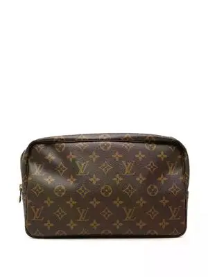 LOUIS VUITTON 1986 Monogram Trousse Toilette 28 Clutch Bag - Brown