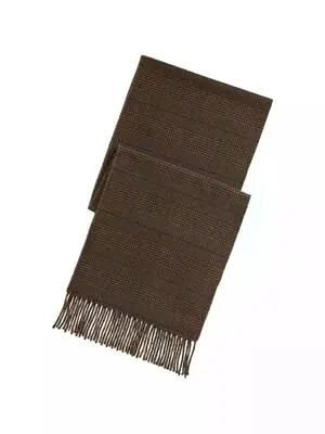Polo Ralph Lauren Prince Of Wales Check Fringed Scarf - Brown