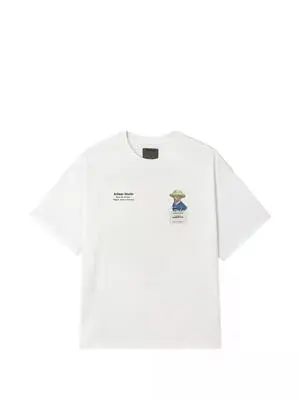 MUSIUM DIV. Graphic-print Logo-patch T-shirt - White