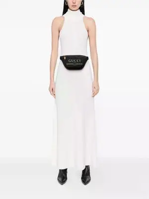 Gucci 2000-2015 Small Grained Calfskin Web Logo Belt Bag
