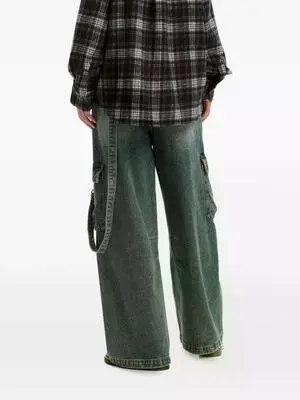 MUSIUM DIV. Multi-pocket Strap-detail Cargo Wide-leg Jeans