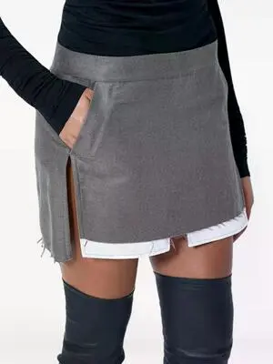 Rick Owens Layered-hem Mini Skirt