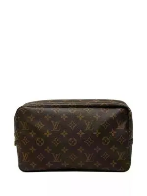 LOUIS VUITTON 1987 Monogram Trousse Toilette 28 Clutch Bag - Brown