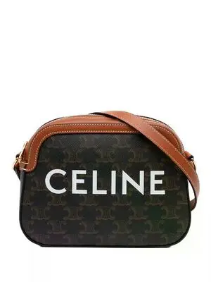 Celine 2020 Small Triomphe Coated Canvas Logo Camera Bag Crossbody Bag