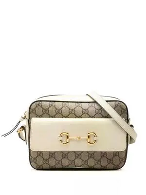 Gucci 2016-2026 Small Gg Supreme Horsebit 1955 Crossbody Bag - Neutrals