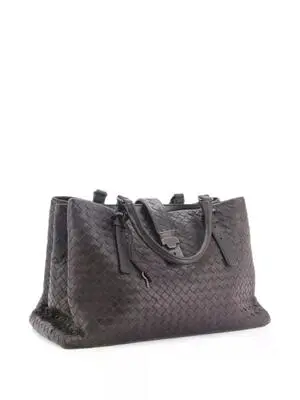 Bottega Veneta Intrecciato Nappa Roma Medium Tote Bag - Brown
