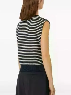 Max Mara Striped Sleeveless Vest