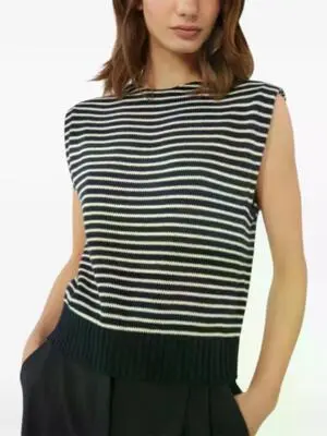 Max Mara Striped Sleeveless Vest