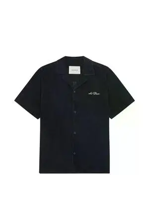 LES DEUX Signature Mini Cord Ss Corduroy Shirt - Blue