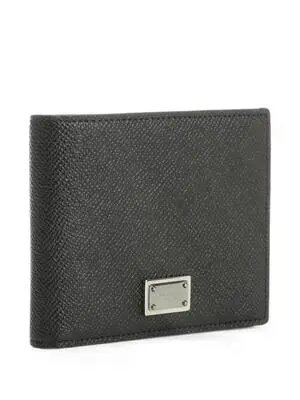 Dolce & Gabbana Calfskin Bifold Wallet With Logo Tag