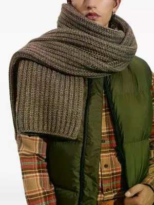 Dsquared2 Logo-plaque Ribbed Scarf
