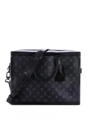 LOUIS VUITTON Soft Trunk Briefcase Monogram Eclipse Canvas Business Bag - Black