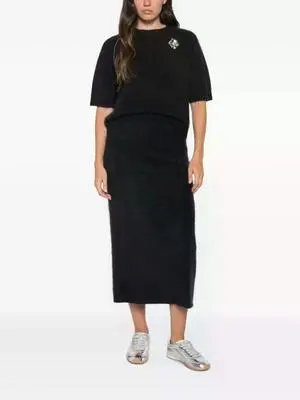 Maje Embellished Short-sleeve Sweater