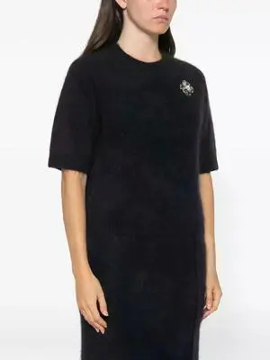 Maje Embellished Short-sleeve Sweater