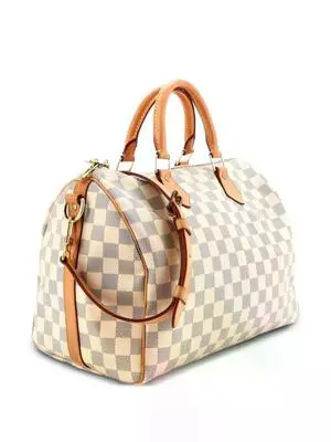 LOUIS VUITTON Speedy Bandouliere Damier 30 Shoulder Bag - White