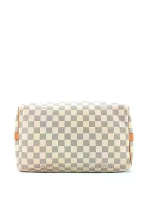 LOUIS VUITTON Speedy Bandouliere Damier 30 Shoulder Bag - White