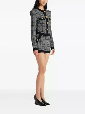 Balmain Button Check Shorts