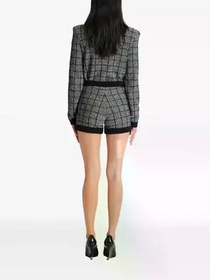 Balmain Button Check Shorts