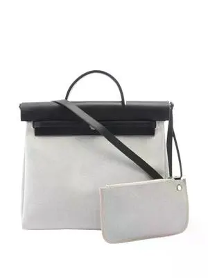 Hermès 2024 Toile Herbag 39 Satchel - Neutrals