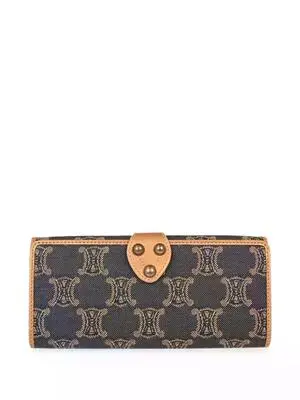 Celine 1990-2000s Macadam Bifold Wallet - Blue