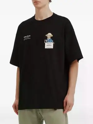 MUSIUM DIV. Graphic-print Crew-neck T-shirt - Black