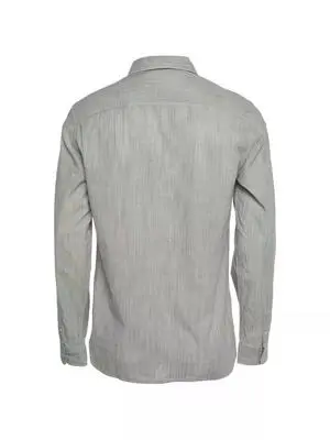 ALLSAINTS Bedford Striped Logo Shirt - Grey