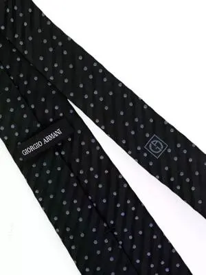 Giorgio Armani Polka-dot Diagonal-stripe Tie