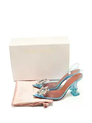 Amina Muaddi Begum Glass Slingback Pumps