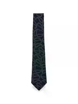 Giorgio Armani Paisley-print Silk Tie - Blue