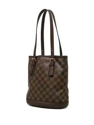 LOUIS VUITTON 2002 Damier Ebene Marais Bucket Bag