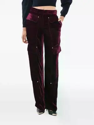 Stella McCartney Velour Cargo Pants - Red
