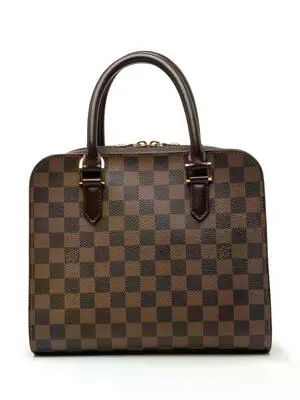 LOUIS VUITTON 2001 Damier Ebene Triana Handbag - Brown