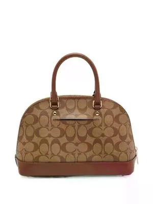 COACH Sierra Signature Satchel Bag - Brown