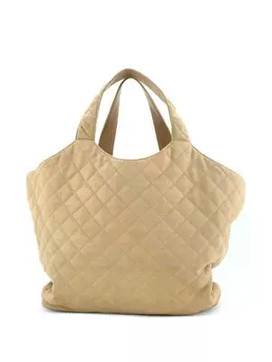 Saint Laurent Icare Shopping Quilted Nubuck Maxi Tote Bag